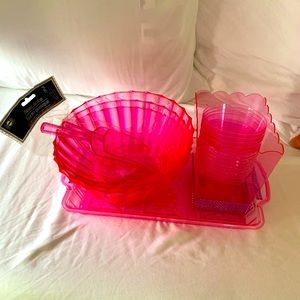 Party Supplies | Nwt Barbie Plastic Rhinestone Pink Party Platter With ...
